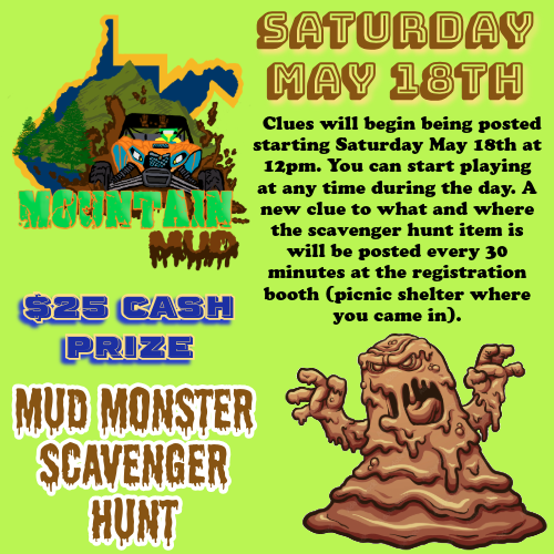 Mud Monster Scavenger Hunt – Mountain Mud
